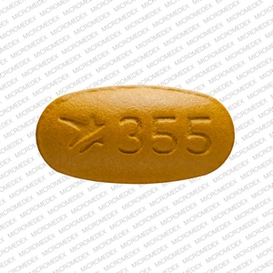 Pill Finder: Logo 355 Yellow Elliptical / Oval - Medicine.com
