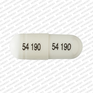 Pill Finder: 54 190 54 190 White Capsule-shape - Medicine.com