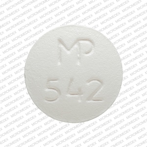 Pill Finder: MP 542 White Round - Medicine.com