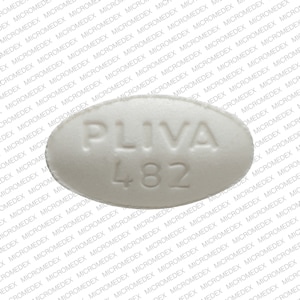 Pill Finder: PLIVA 482 White Elliptical / Oval - Medicine.com