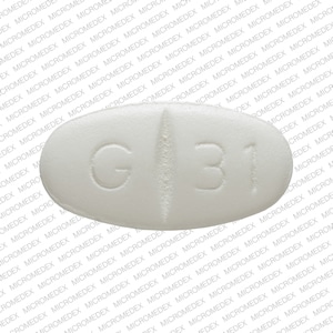 Pill Finder: G 31 White Elliptical / Oval - Medicine.com