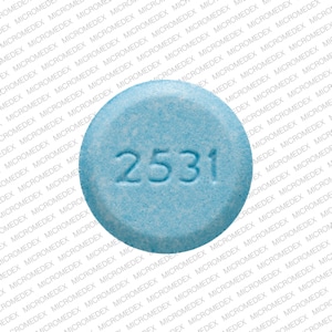 Pill Finder: V 2531 Blue Round - Medicine.com