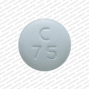 Pill Finder: C 75 Blue Round - Medicine.com