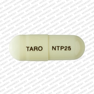 Pill Finder: TARO NTP25 White Capsule-shape - Medicine.com