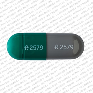 Pill Finder: R 2579 R 2579 Green Capsule-shape - Medicine.com