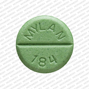 Pill Finder: 40 MYLAN 184 Green Round - Medicine.com