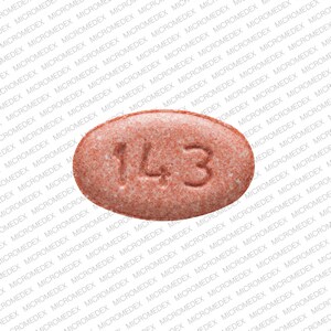 Pill Finder: R 143 Peach Elliptical / Oval - Medicine.com