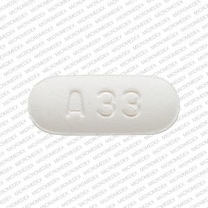 Pill Finder: A33 White Elliptical / Oval - Medicine.com