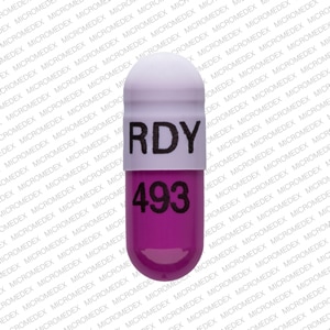 Pill Finder: RDY 493 Purple Capsule-shape - Medicine.com