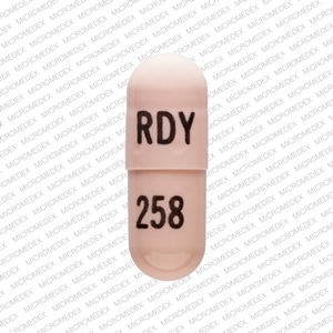 Pill Finder: RDY 258 Pink Capsule-shape - Medicine.com