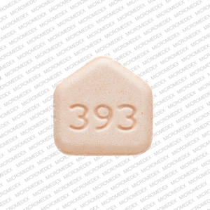 Pill Finder: 393 Peach Five-sided - Medicine.com