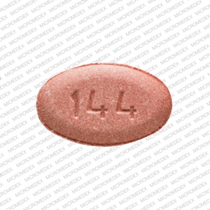 Pill Finder: R 144 Peach Elliptical / Oval - Medicine.com