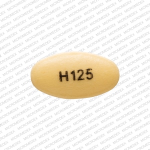 Pill Finder: H125 Yellow Elliptical / Oval - Medicine.com