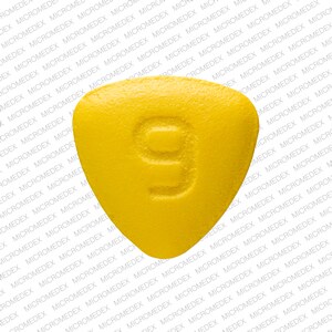 Pill Finder: 9 M Yellow Three-sided - Medicine.com