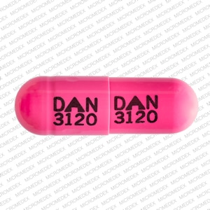 Pill Finder: DAN 3120 DAN 3120 Pink Capsule-shape - Medicine.com