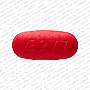 Pill Finder: E 277 Red Elliptical / Oval - Medicine.com