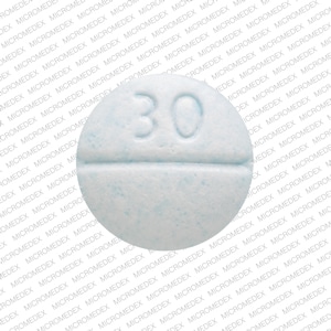 Pill Finder: 30 M Blue Round - Medicine.com