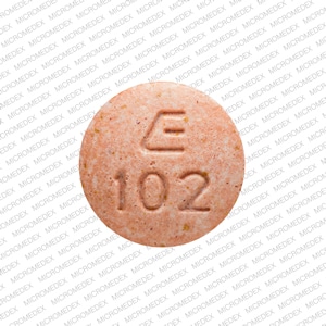 Pill Finder: E 102 Peach Round - Medicine.com