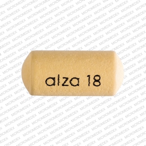 Pill Finder: alza 18 Yellow Elliptical / Oval - Medicine.com