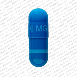 Pill Finder: 6 MG Blue Capsule-shape - Medicine.com