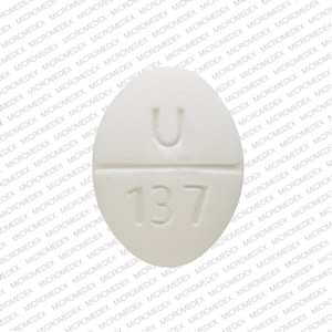 Pill Finder: U 137 White Elliptical / Oval - Medicine.com