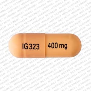 Pill Finder: 400 mg IG323 Orange Capsule-shape - Medicine.com