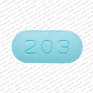 Pill Finder: 203 Blue Capsule-shape - Medicine.com