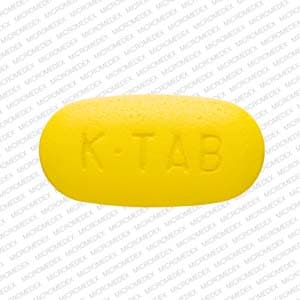 Pill Finder: K-TAB a Yellow Elliptical / Oval - Medicine.com