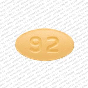Pill Finder: F 92 Yellow Elliptical / Oval - Medicine.com