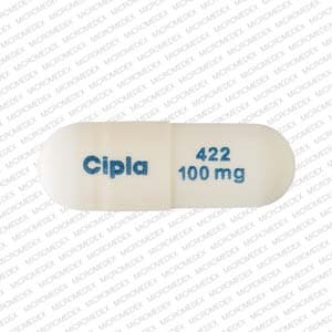 Pill Finder: Cipla 422 100 mg White Capsule-shape - Medicine.com