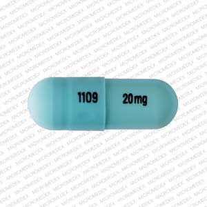 Pill Finder: 1109 20 mg Blue Capsule-shape - Medicine.com