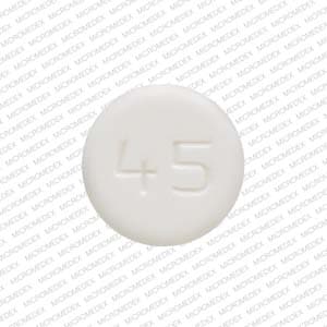 Pill Finder: 45 White Round - Medicine.com