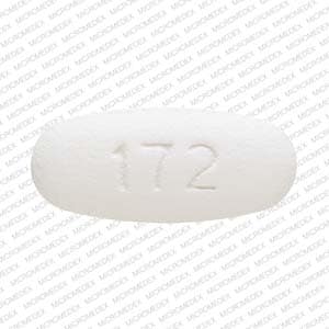Pill Finder: HH 172 White Elliptical / Oval - Medicine.com