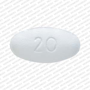 Pill Finder: PD 156 20 White Elliptical / Oval - Medicine.com