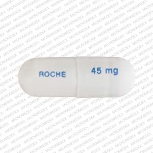 Pill Finder: ROCHE 45 mg Gray Capsule-shape - Medicine.com