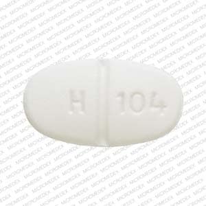 Pill Finder: H 104 White Elliptical / Oval - Medicine.com