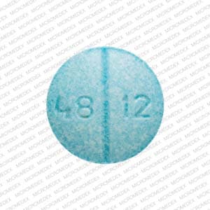 Pill Finder: V 48 12 Blue Round - Medicine.com