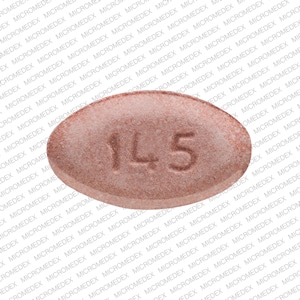 Pill Finder: R 145 Peach Elliptical / Oval - Medicine.com