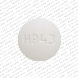 Pill Finder: HP 43 White Round - Medicine.com