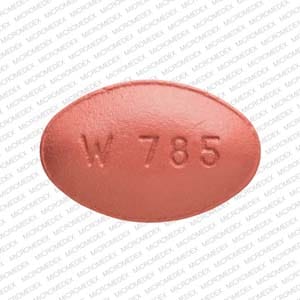 Pill Finder: W 785 Red Elliptical / Oval - Medicine.com