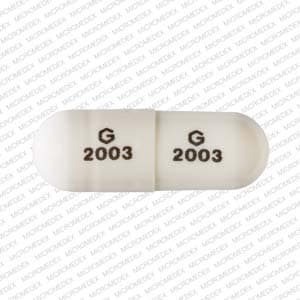 Pill Finder: G 2003 G 2003 White Capsule-shape - Medicine.com