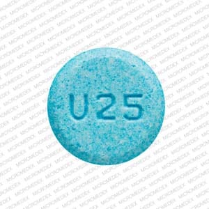 Pill Finder: U25 Blue Round - Medicine.com