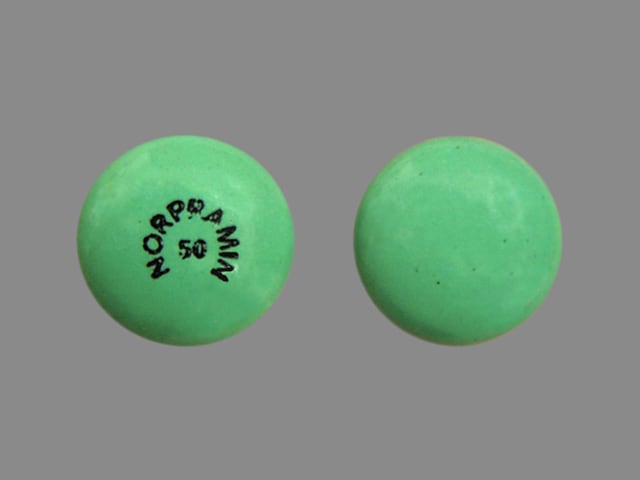 Pill Finder: NORPRAMIN 50 Green Round - Medicine.com