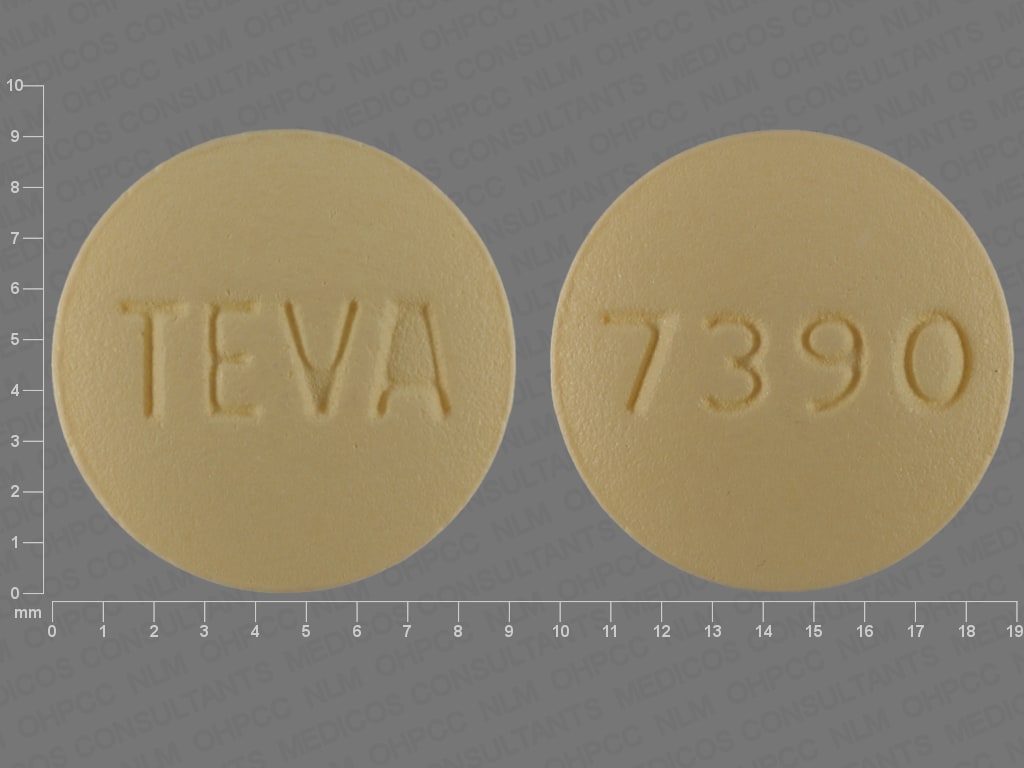 Pill Finder: TEVA 7390 Yellow Round - Medicine.com