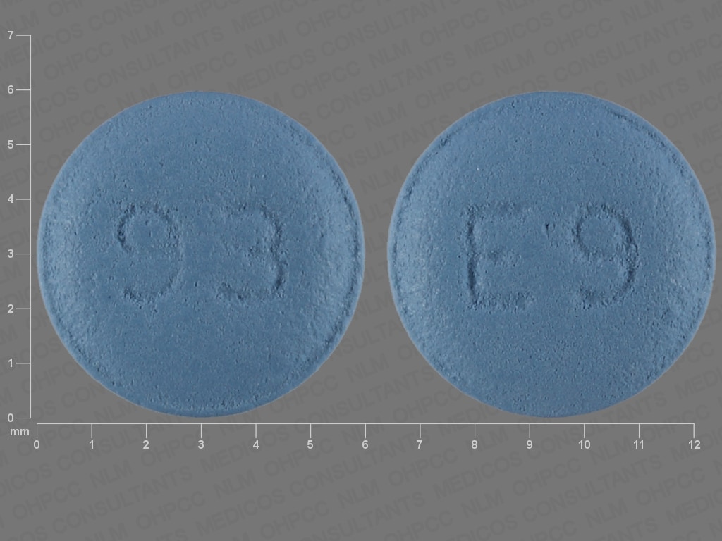 Pill Finder: 93 E9 Blue Round - Medicine.com