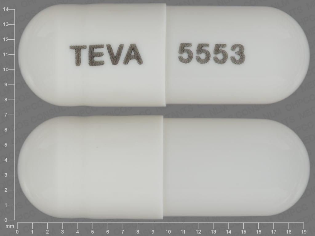 Pill Finder: TEVA 5553 White Capsule-shape - Medicine.com