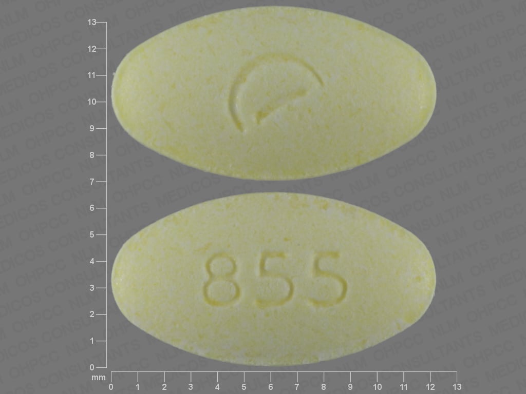 Pill Finder: Logo (Actavis) 855 Yellow Elliptical / Oval - Medicine.com