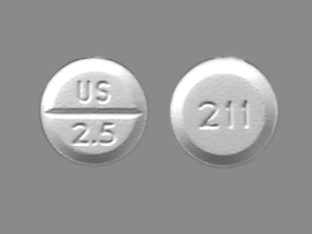 Pill Finder: US 2.5 211 White Round - Medicine.com