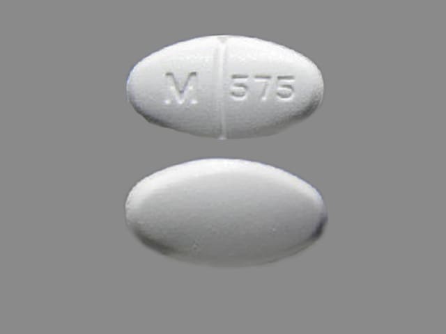 Pill Finder: M 575 White Elliptical / Oval - Medicine.com