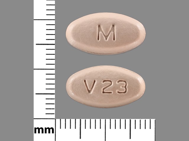 Pill Finder: M V23 Orange Elliptical / Oval - Medicine.com